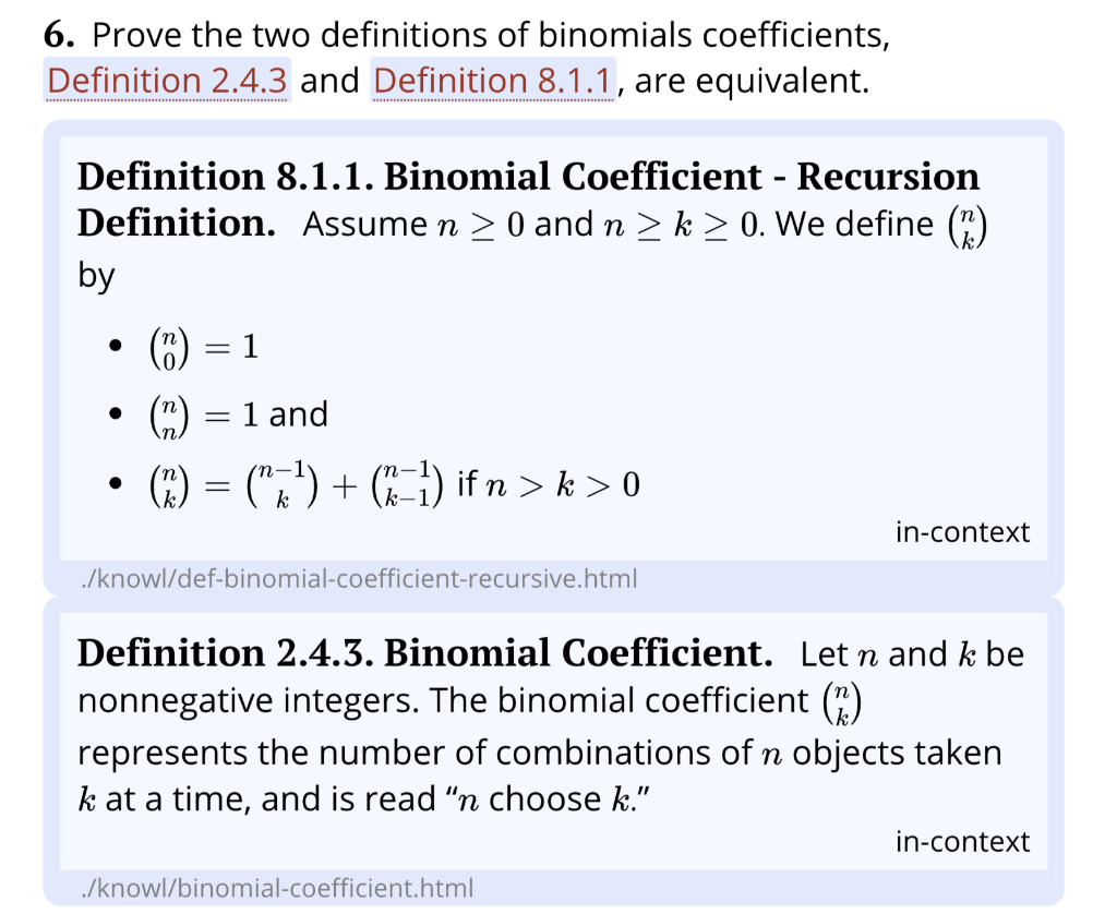 Solved 6. Prove the two definitions of binomials | Chegg.com