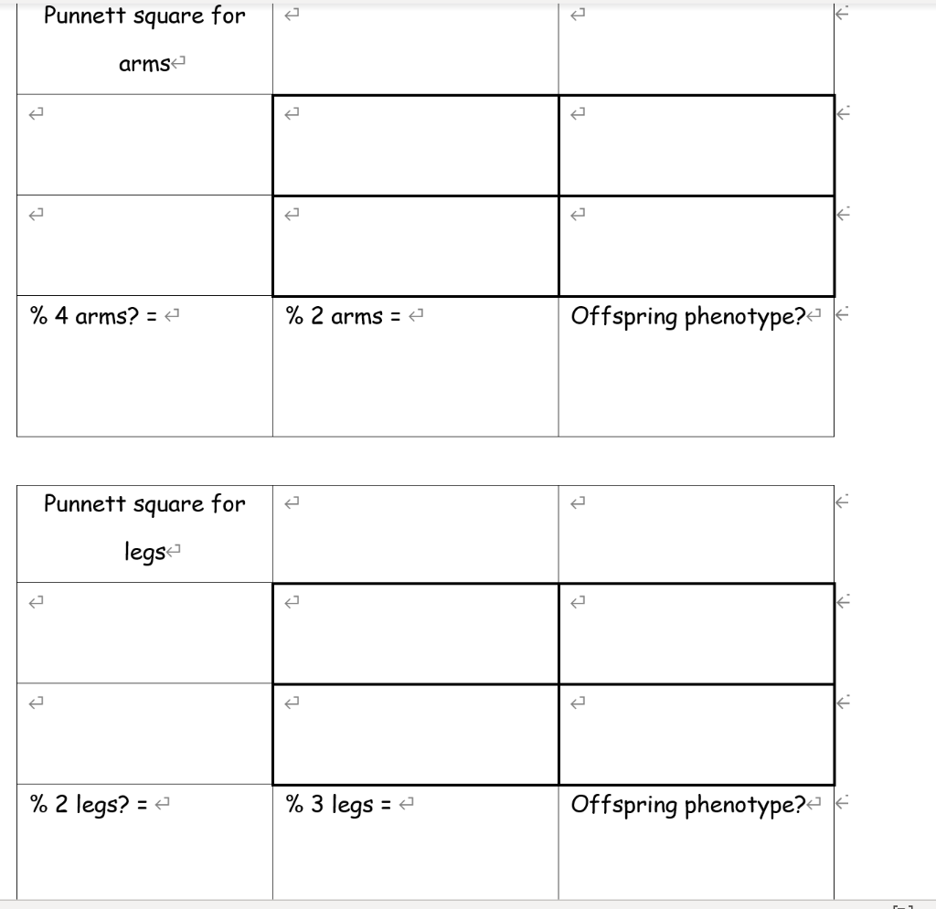 Solved Alien Genetics: Genotype, Phenotype, and Offspring | Chegg.com