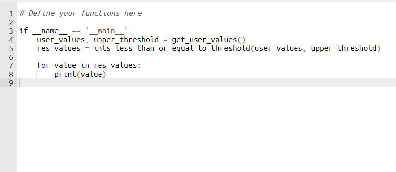 Solved Write a Python 3 program that first gets a list of | Chegg.com