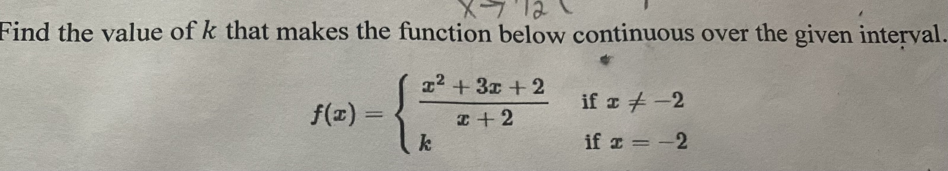 Solved Find the value of k ﻿that makes the function below | Chegg.com