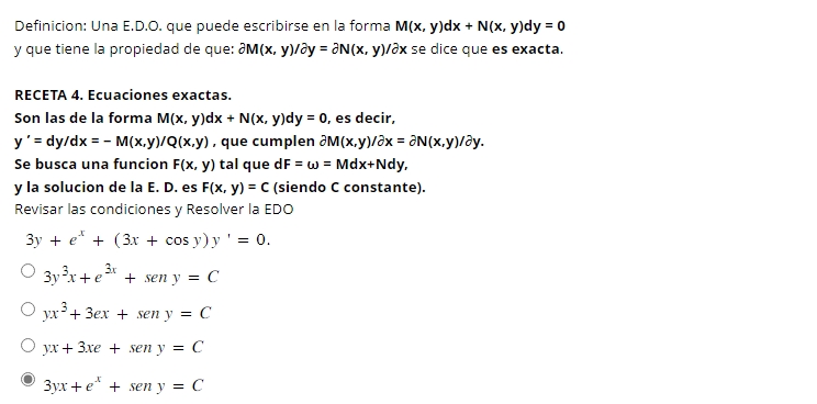 Definicion: Una E.D.O. ﻿que puede escribirse en la | Chegg.com