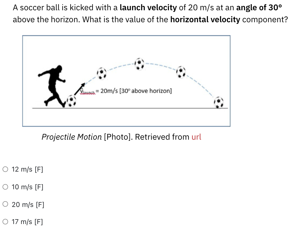 Solved A soccer ball is kicked with a launch velocity of 20 | Chegg.com