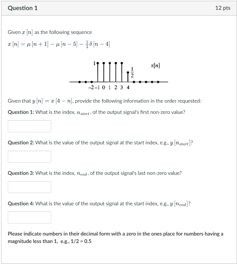 Solved Given x[n] as the following sequence | Chegg.com