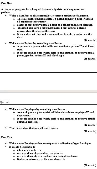 A computer program for a hospital has to manipulate | Chegg.com