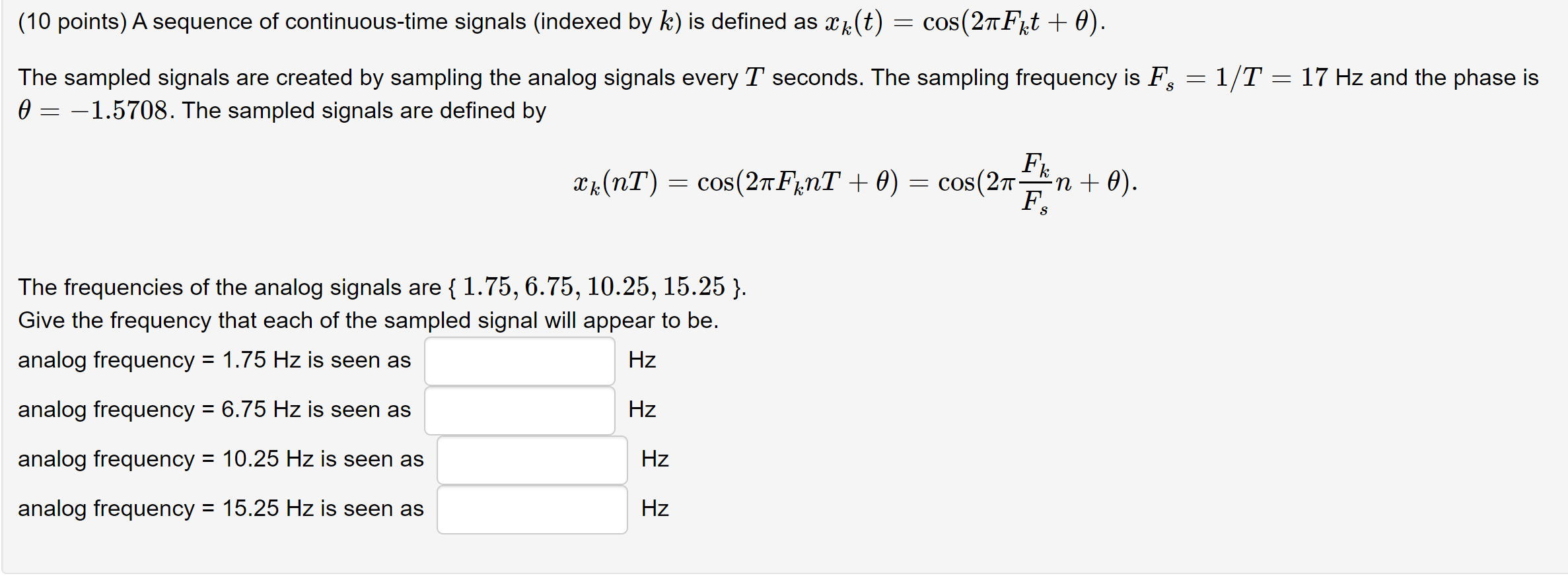 Solved (10 points) A sequence of continuous-time signals | Chegg.com