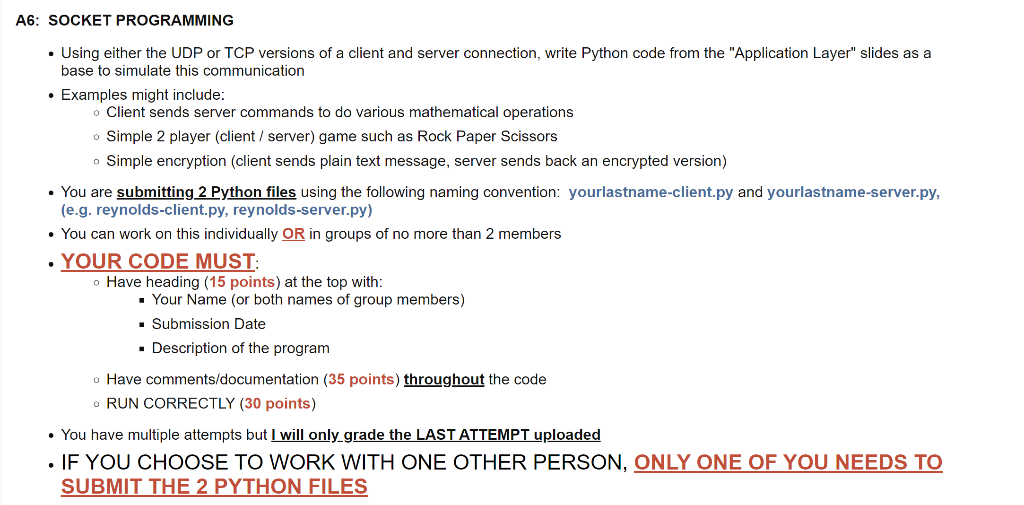 Solved - Using either the UDP or TCP versions of a client | Chegg.com