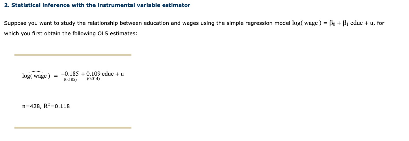 Solved The estimate for β1 implies an almost [18%, 19%, 1%, | Chegg.com