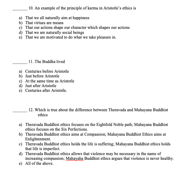 10. An example of the principle of karma in | Chegg.com