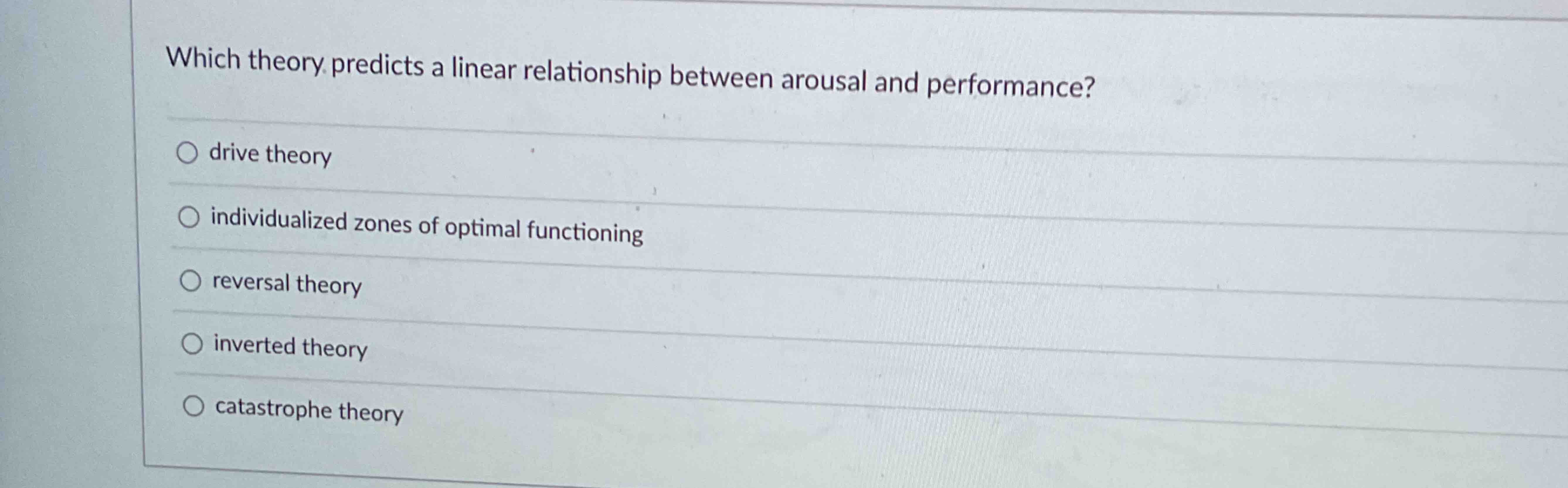 Solved Which theory predicts a linear relationship between | Chegg.com