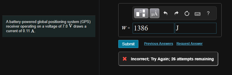 Solved A battery-powered global positioning system (GPS) | Chegg.com