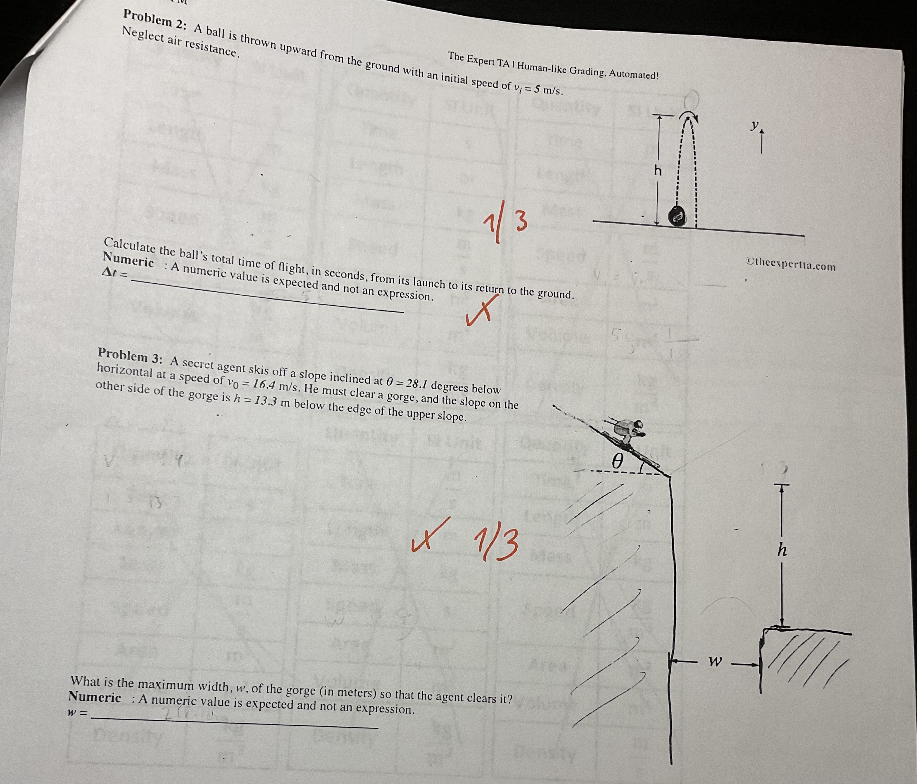 Solved Neglect air resistance. Calculate the ball's total | Chegg.com