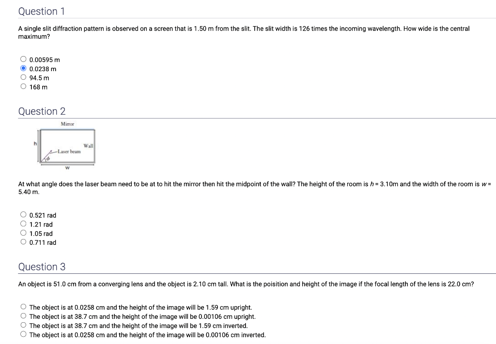 Solved A single slit diffraction pattern is observed on a | Chegg.com
