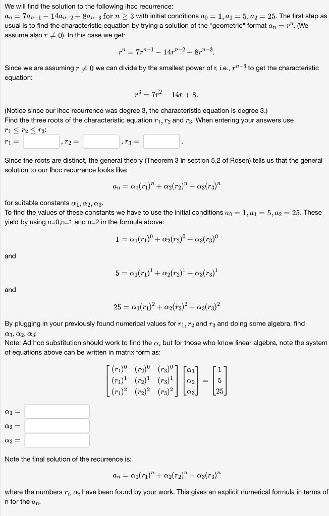 Solved We will find the solution to the following lhcc | Chegg.com