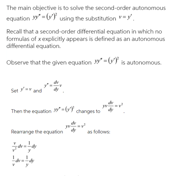 Solved The main objective is to solve the second-order | Chegg.com