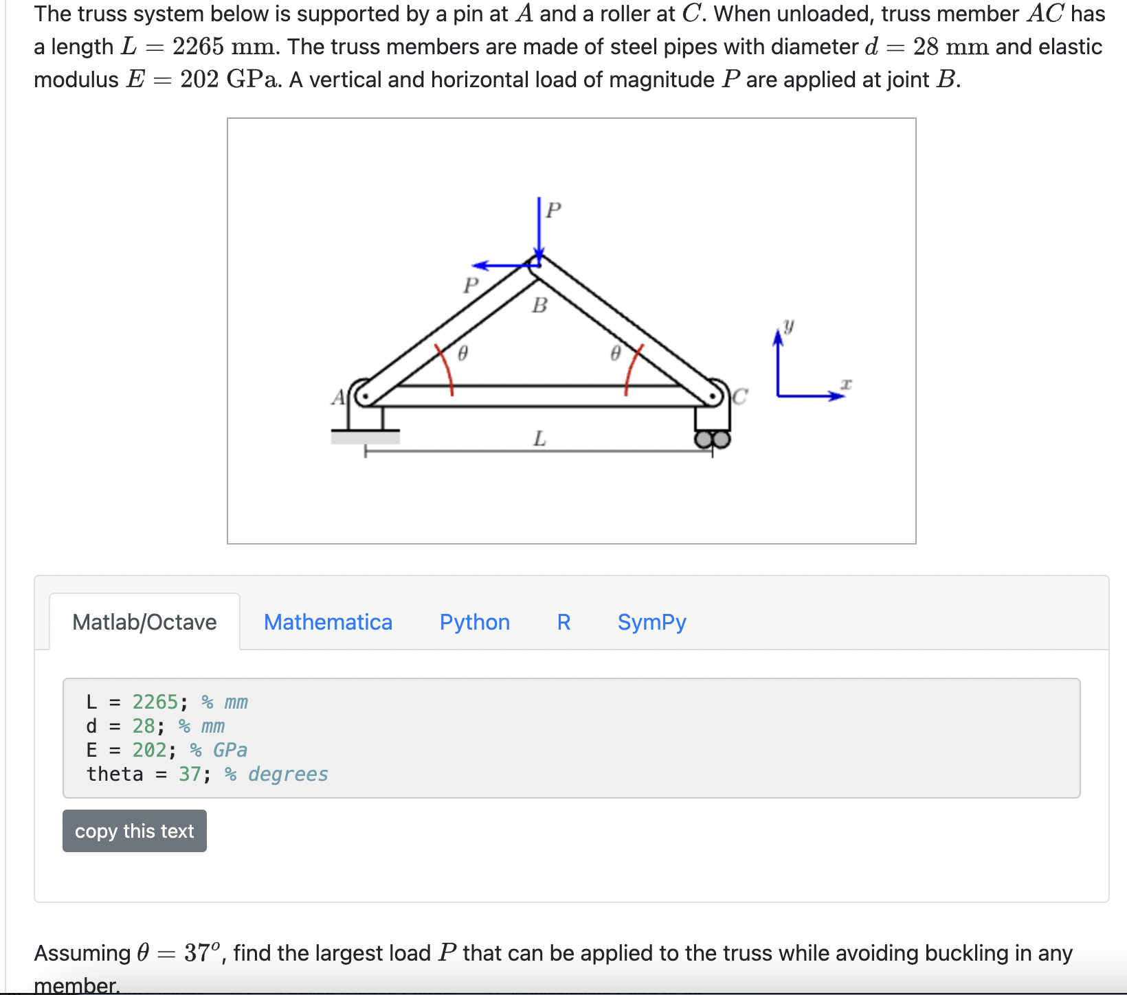The truss system below is supported by a pin at A and | Chegg.com