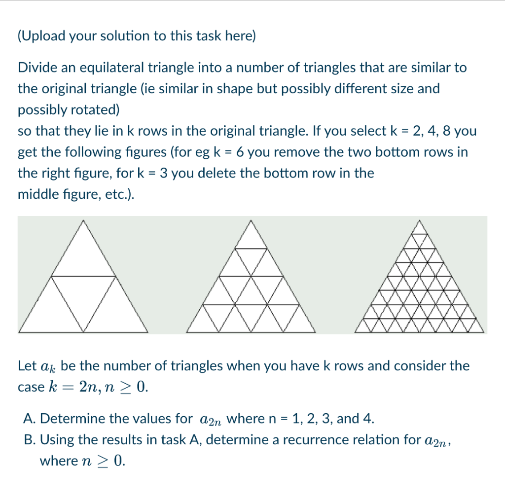 Solved (Upload your solution to this task here) Divide an | Chegg.com