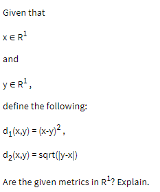 Solved Given that XER and YER', define the following: | Chegg.com