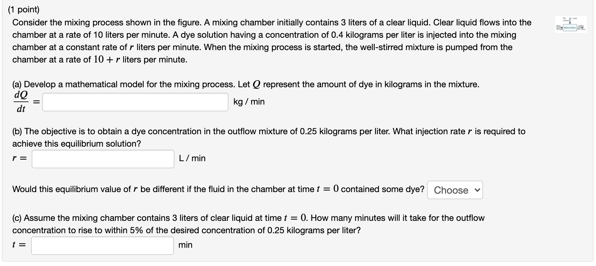 Solved Open Tower (1 point) Consider the mixing process | Chegg.com