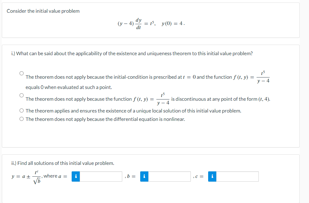 Solved Consider the initial value | Chegg.com
