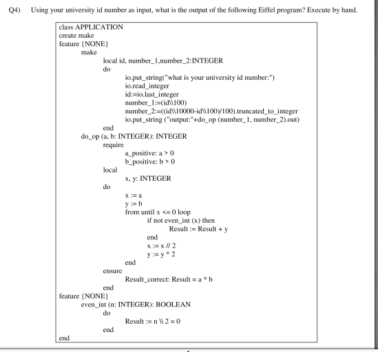 Solved 04) Using your university id number as input, what is | Chegg.com