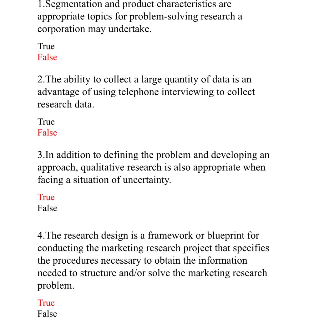 Solved 1.Segmentation and product characteristics are | Chegg.com