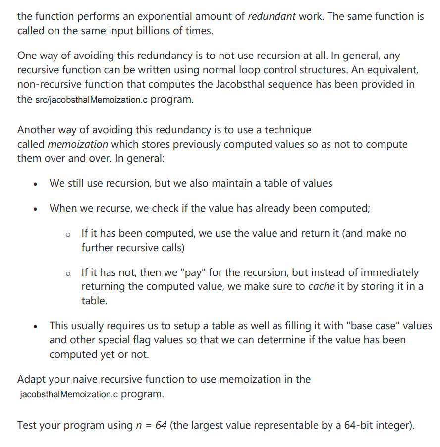 Solved 3.1 The Jacobsthal Function The Jacobsthal sequence | Chegg.com