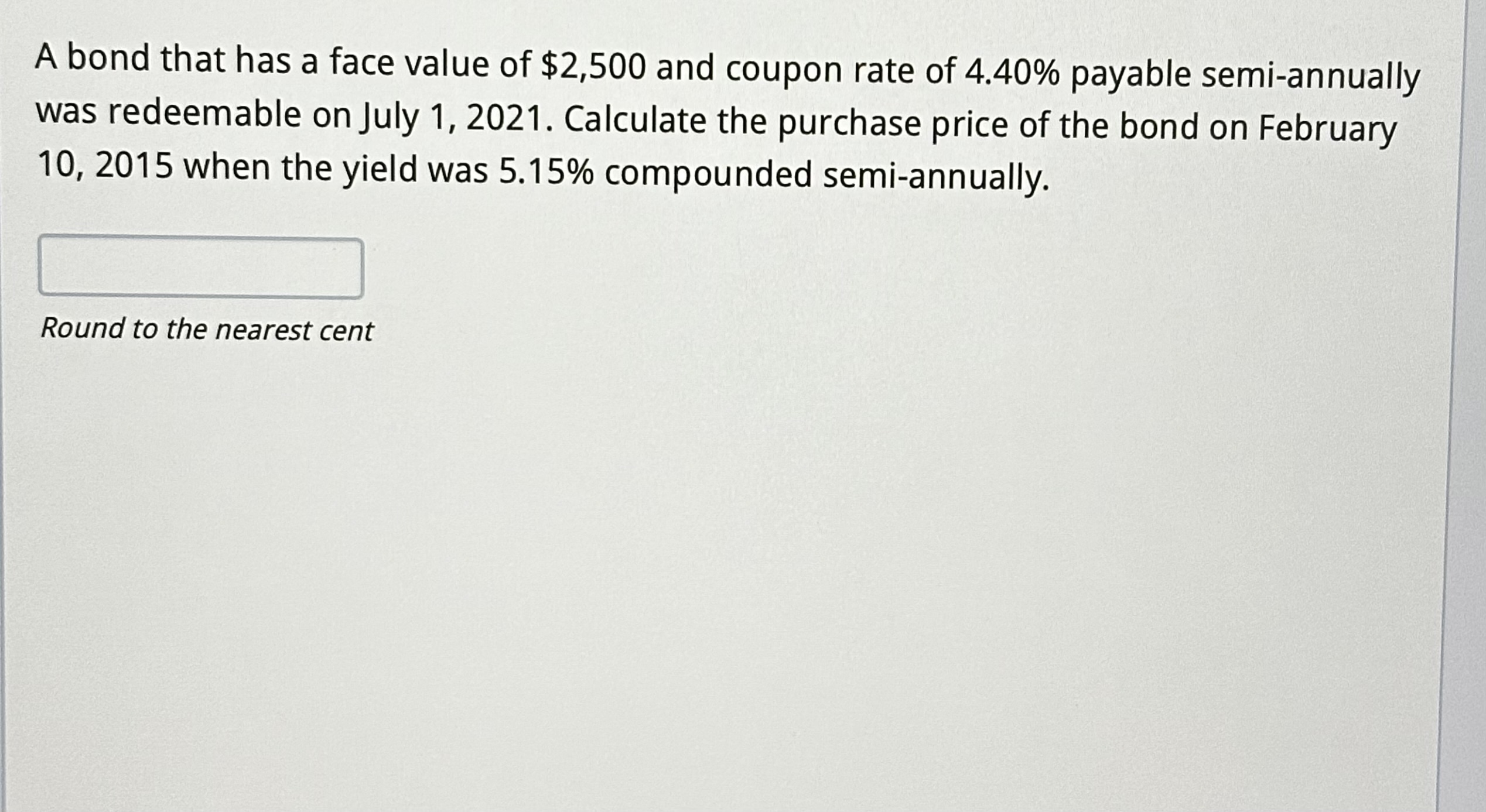 Solved A $5,000 bond that carries a 4.00% coupon rate | Chegg.com