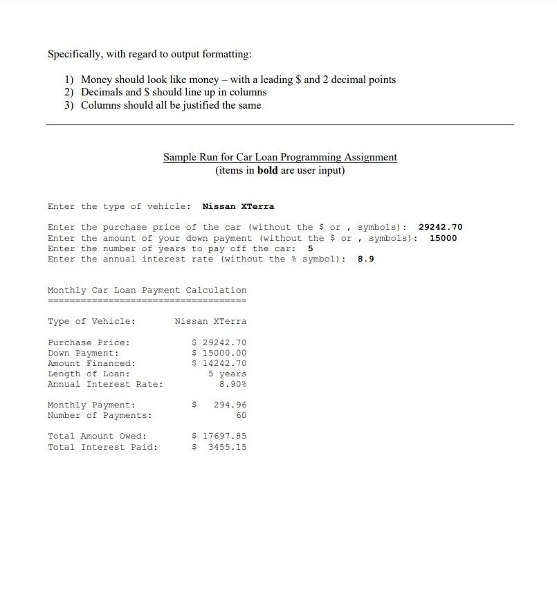 Solved CSC135 Programming Assignment #1 Introduction (Car | Chegg.com