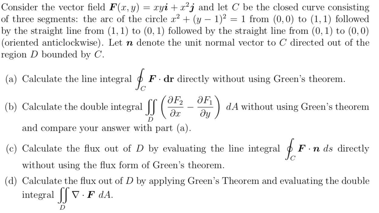 Solved Consider the vector field F(x, y) = xyi + xéj and let | Chegg.com