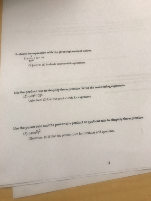 Solved Evaluate the expression with the given replacement | Chegg.com