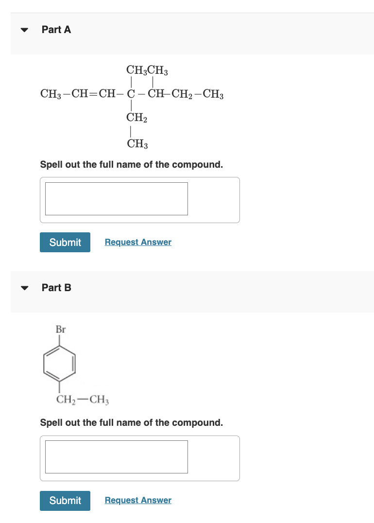 Solved Spell out the full name of the compound. Part B Spell | Chegg.com