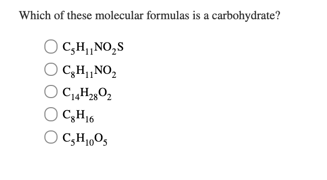 Carbohydrate Formula