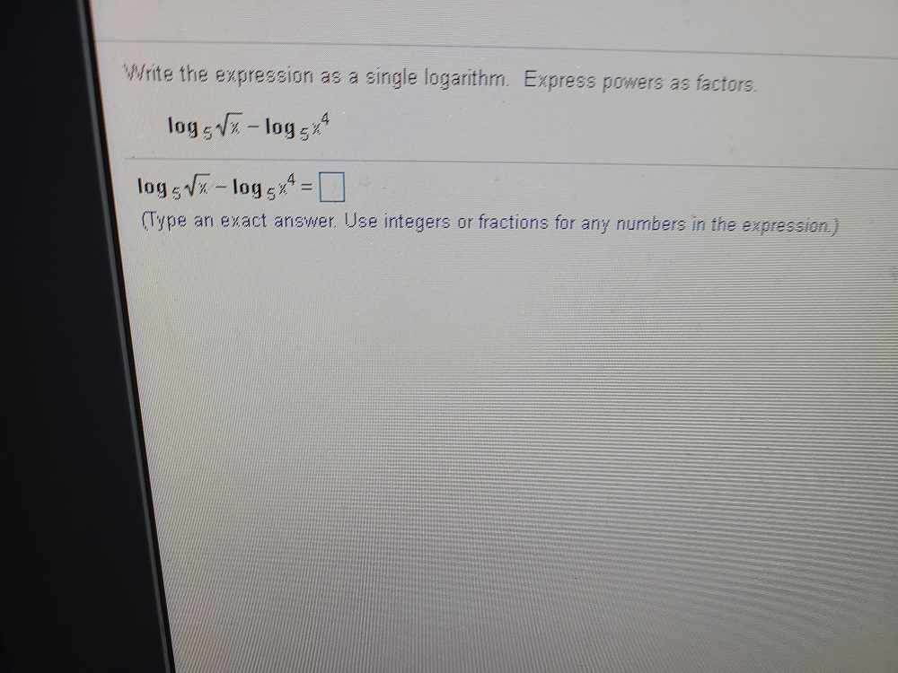 Solved Write the expression as a single logarithm. Express | Chegg.com