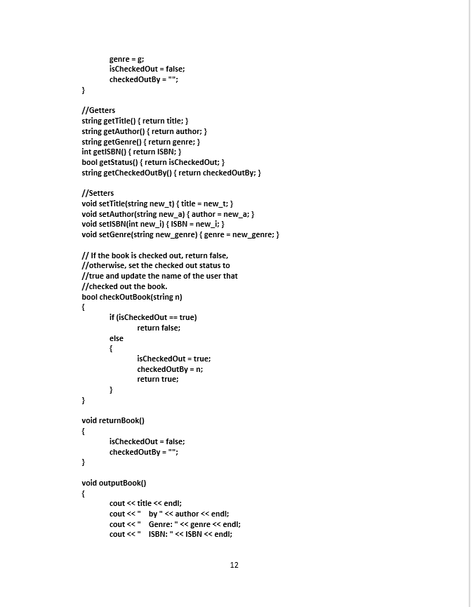 Assignment: Managing Books, Part 3 in C++ | Chegg.com