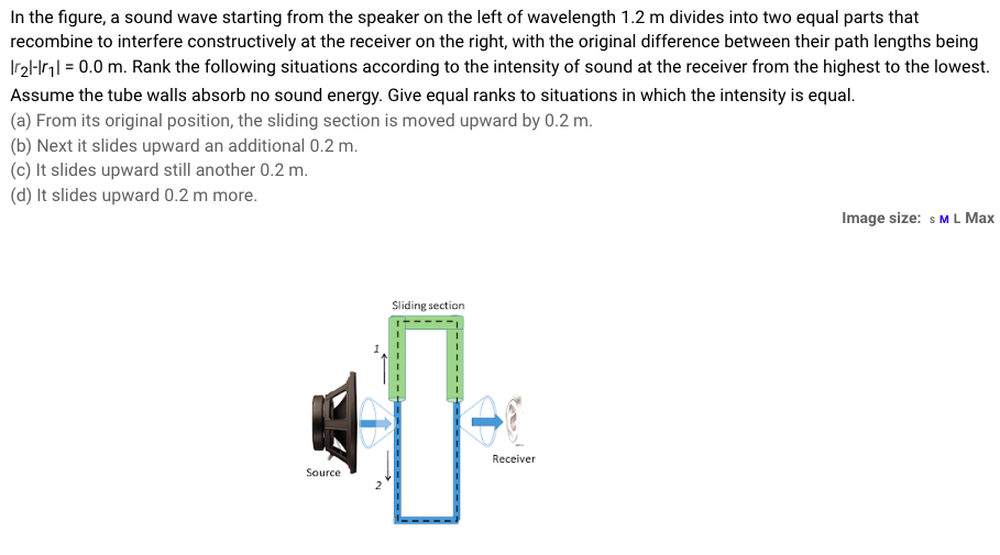 Solved In the figure, a sound wave starting from the speaker | Chegg.com