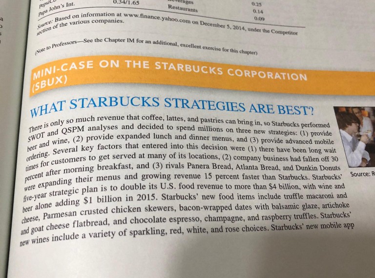 Solved Use the mini-case on the Starbucks Corporation | Chegg.com