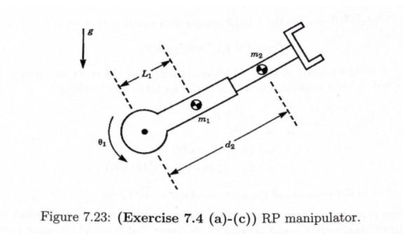 Solved Exercise 7.4. Consider the 2-link RP manipulator | Chegg.com