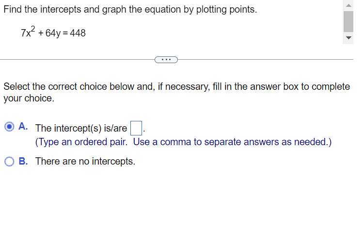 Solved Find the intercepts and graph the equation by | Chegg.com
