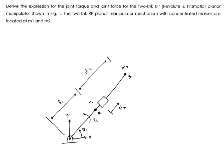 Solved Derive the expression for the joint torque and joint | Chegg.com
