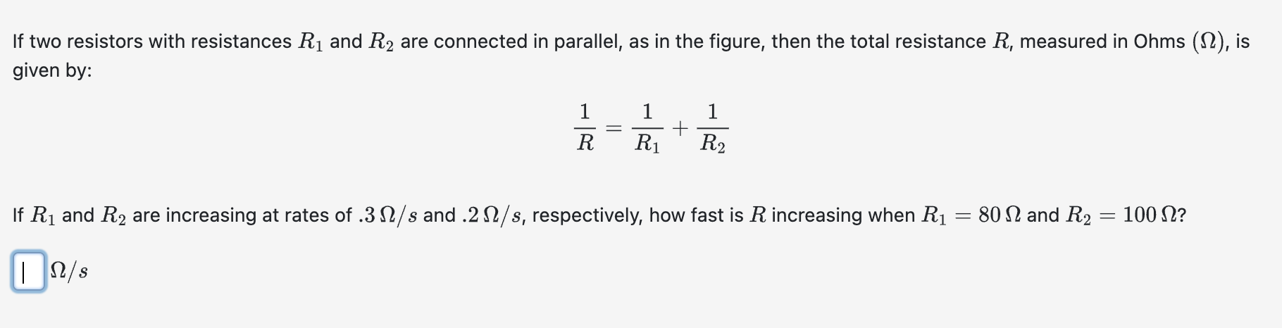 Solved If two resistors with resistances R1 and R2 are | Chegg.com