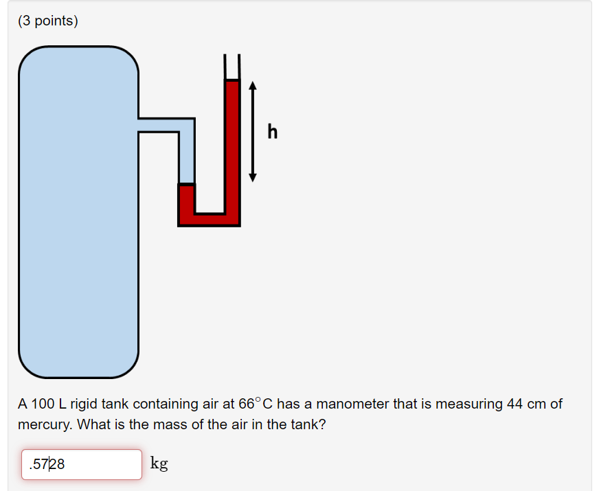 Solved (2 nnintel A 100 L rigid tank containing air at 66∘C | Chegg.com