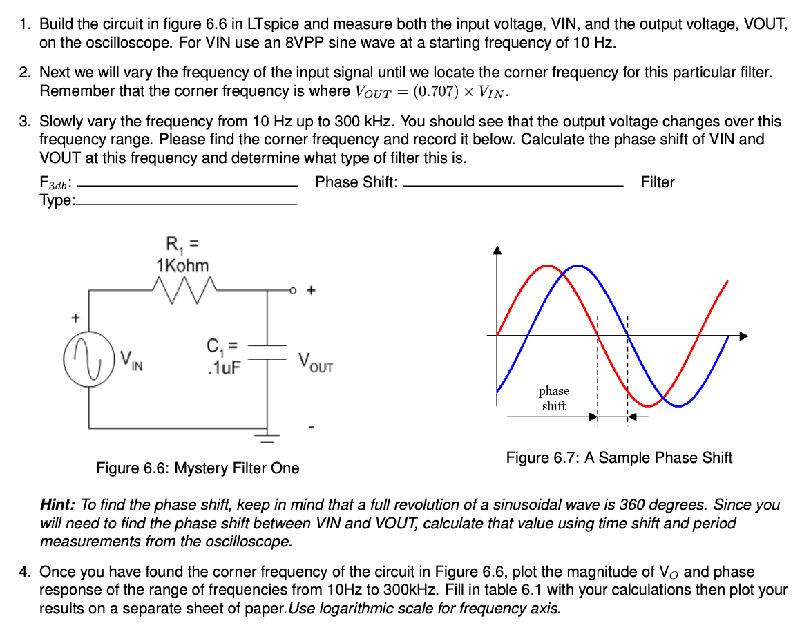 Solved 1 Build The Circuit In Figure 66 In Ltspice And 