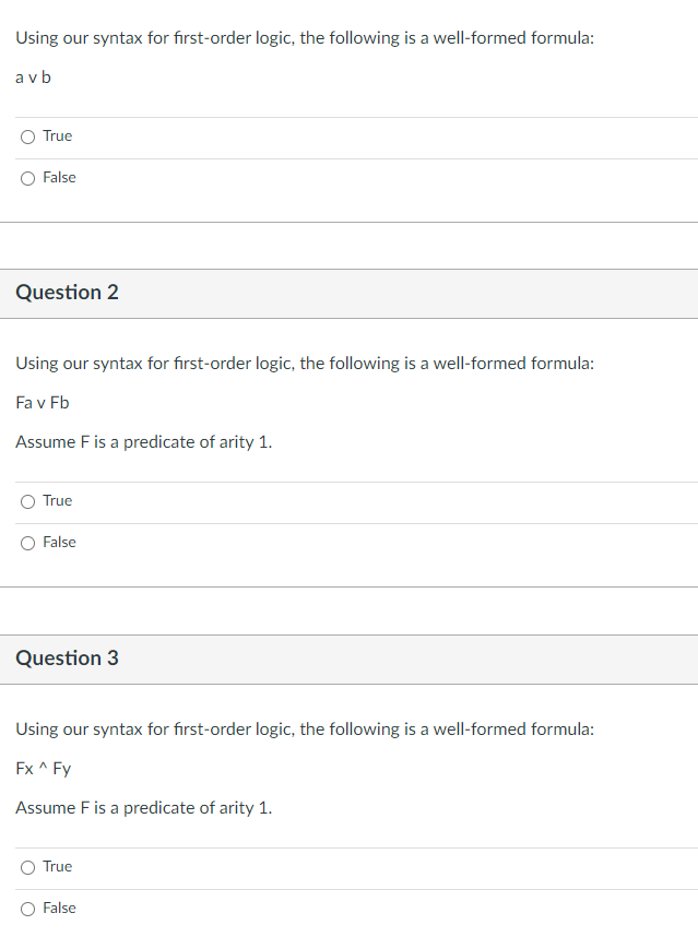 Solved Using our syntax for first-order logic, the following | Chegg.com