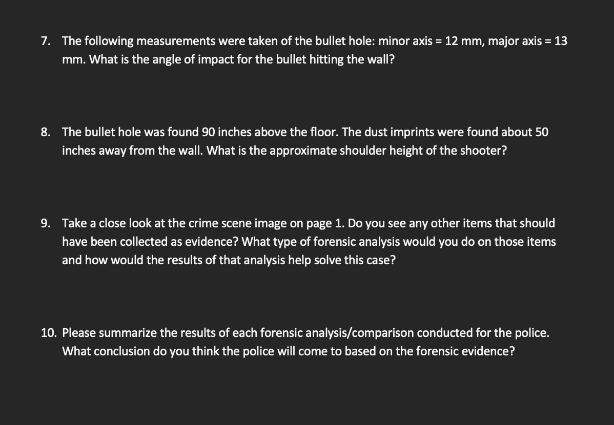 Solved The following measurements were taken of the bullet | Chegg.com
