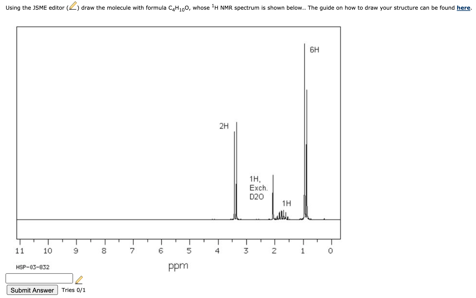 Solved Using the JSME editor draw the molecule with formula | Chegg.com