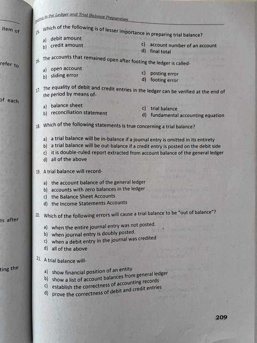 Solved ming to the Ledger and Trial Balance Preparation 6-2 | Chegg.com