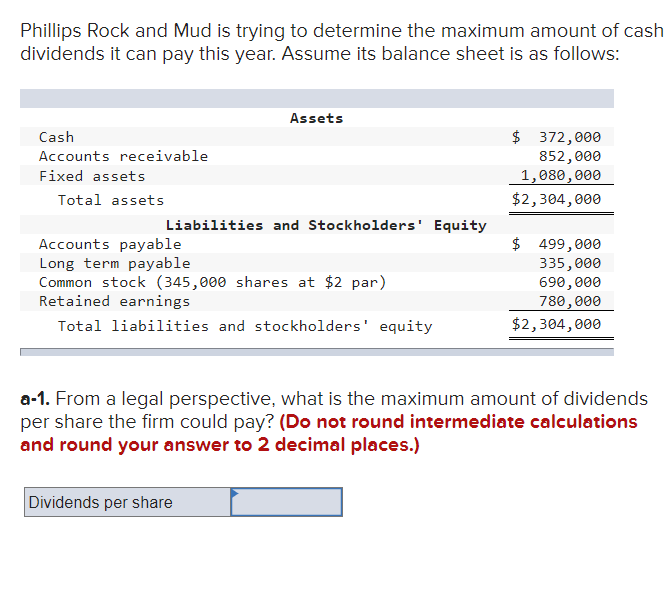 Solved Phillips Rock and Mud is trying to determine the | Chegg.com
