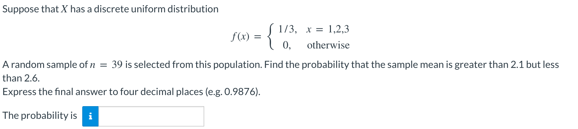 Solved Suppose that X has a discrete uniform distribution | Chegg.com