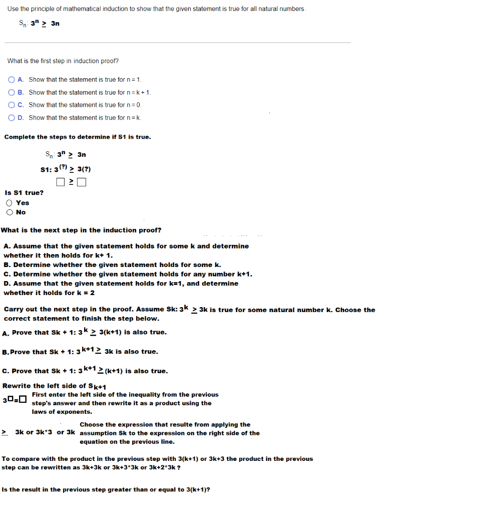 Solved Use the principle of mathematical induction to show | Chegg.com