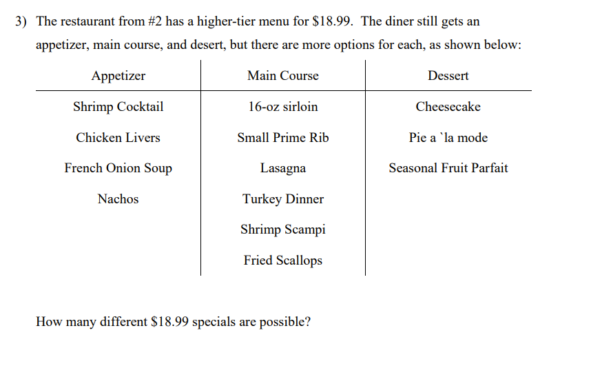 Solved 1) Create a tree diagram to find all the possible | Chegg.com